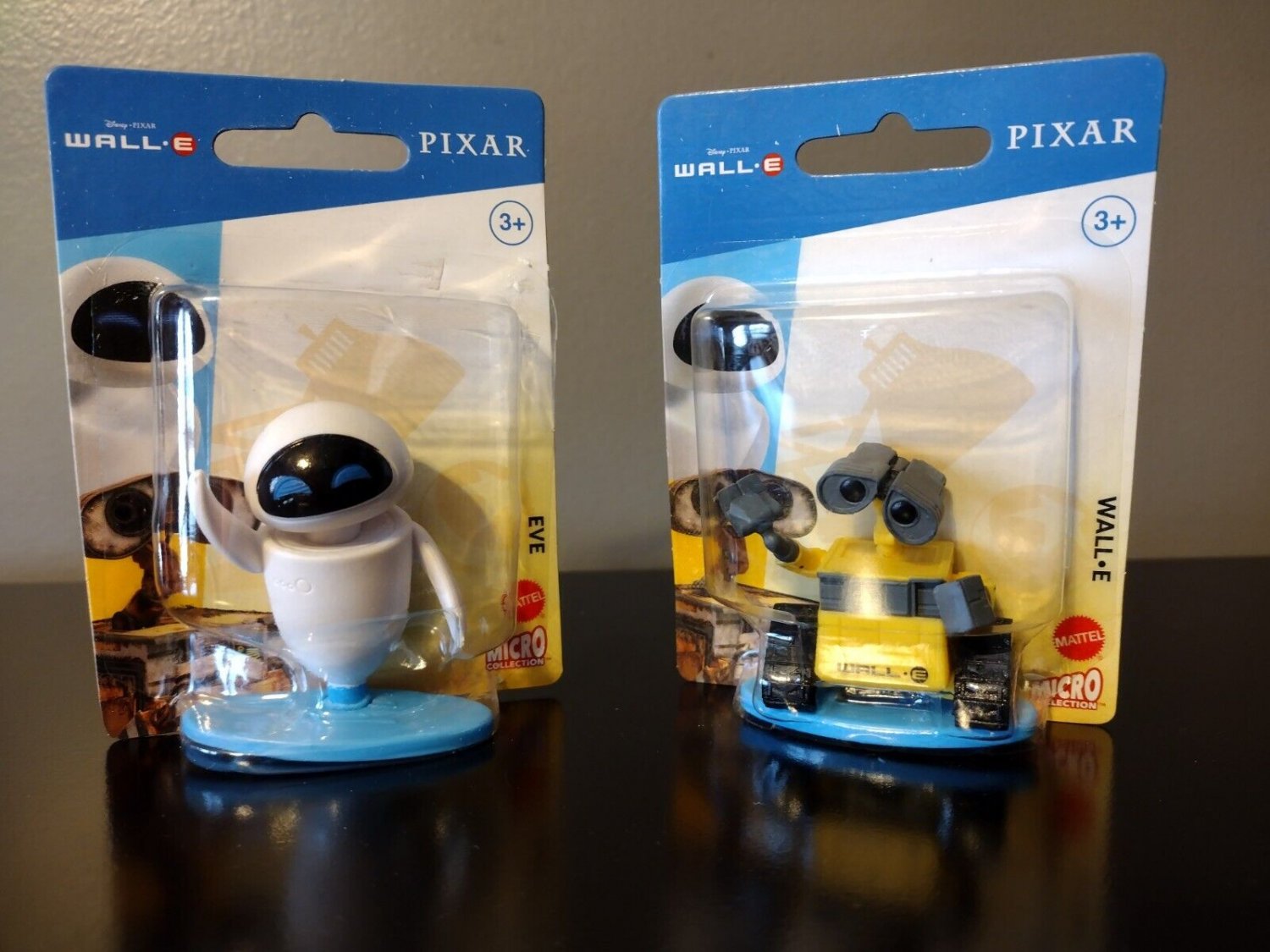 Disney Pixar Wall-E EVE bots Mattel collection mini action figure kids ...