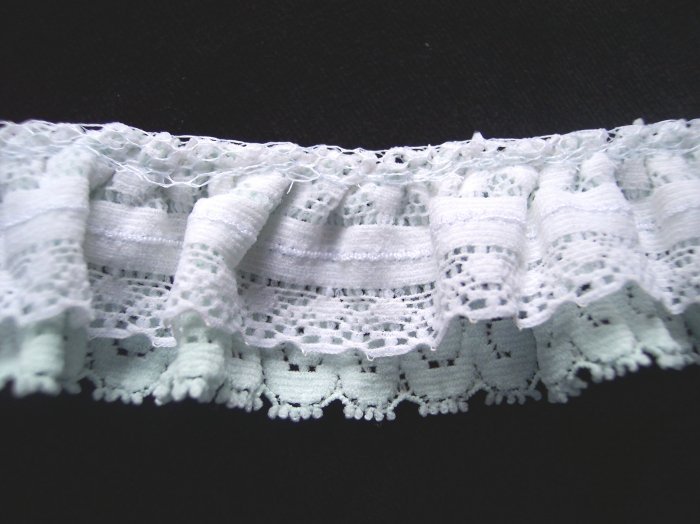Vintage LACE Mint Scalloped Green & White Double Layer Sewing Trim ...