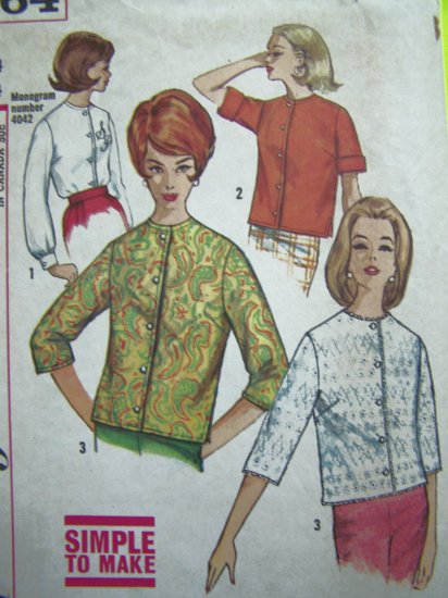 1950's Vintage Button Up Shirt Round Collar B 34 Tops Blouse Easy Mod ...