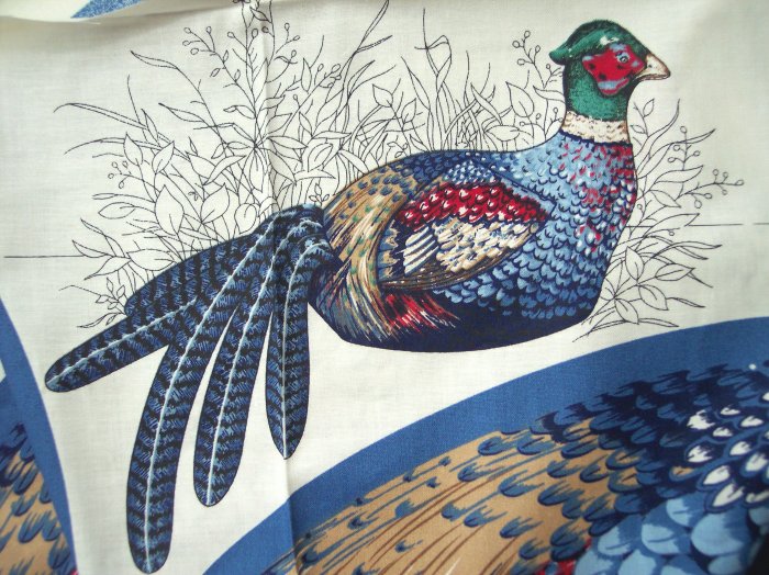 Ringnecked Pheasant Bird Cranston Cotton Fabric Country Pillow Panel ...
