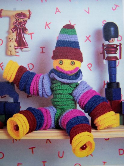 Yo Yo Doll Crochet Pattern Flexible Friend Crocheting Instruction Sheet