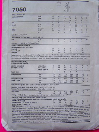 Toddler Girls 3 4T Sundress Flared Skirt Dress & Vest Jacket Simplicity ...