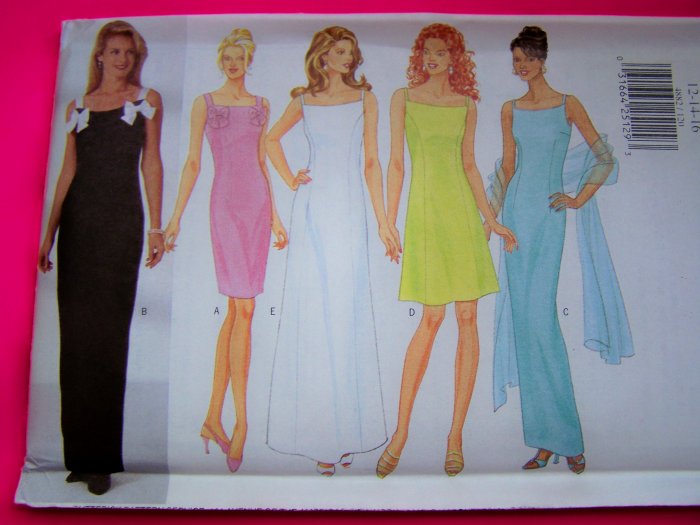 Misses Evening Sundress Gown Cocktail Dress Scarf 18 20 22 Plus Size ...