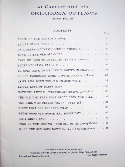 SALE $20 1930s Wild West Cowboy Music SongBook Oklahoma Outlaws Vintage ...