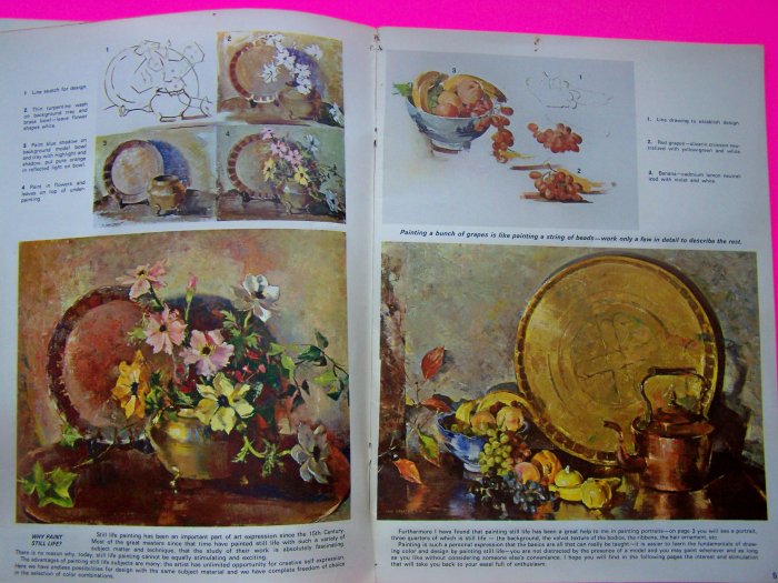 1960s Vintage How to Draw Still Life Book Nan Greacen Walter Foster Artist