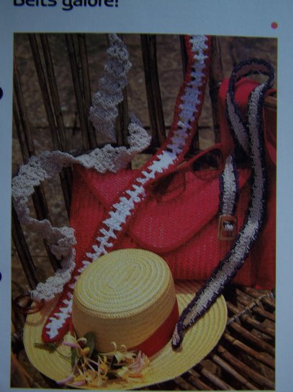 Vintage Crochet Pattern Hippie Belt Patterns 1 Cent USA Shipping