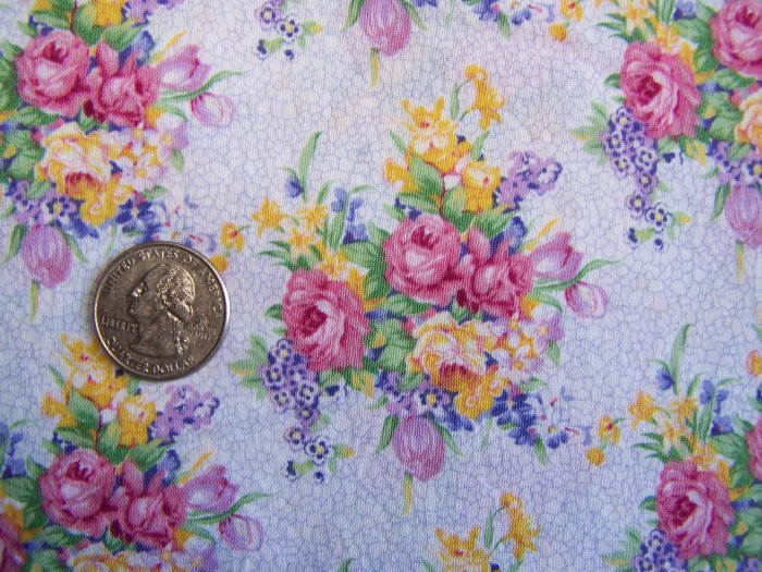 3 Yards + Daisy Kingdom Cotton Fabric 1292 Purple Springs Allover ...