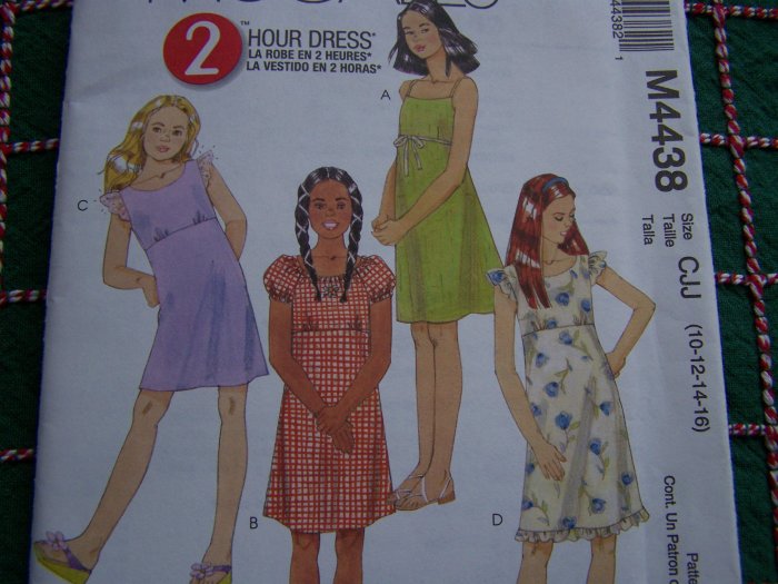 Girls Easy 2 Hour Sewing Pattern Summer Dress Sundress Straps Peasant ... Girls Easy 2 Hour Sewing Pattern Summer Dress Sundress Straps Peasant ...