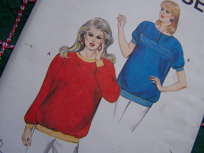 Vintage Kwik Sew Maternity Shirts Sewing Pattern 1505 XS S M L Stretch ...