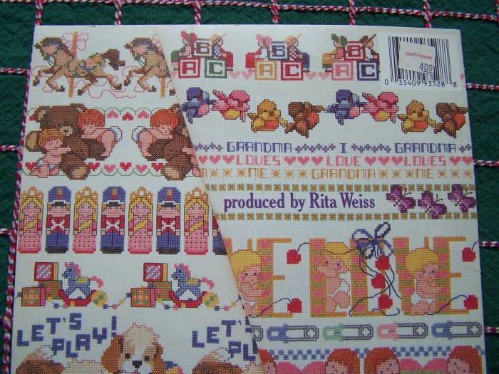 Vintage Baby Borders Cross Stitch Patterns Embroidery Book Nursery Layette