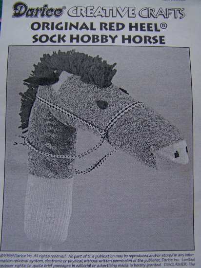 1 Cent USA S&H Instructions Red Heel Sock Hobby Horse Stick Pony ...