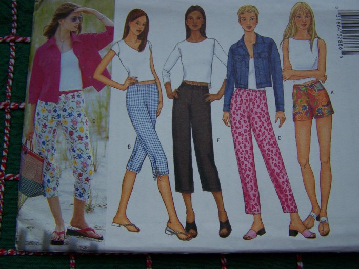 Butterick Sewing Pattern 6946 Easy Misses Shorts 4 Lengths of Capri ...