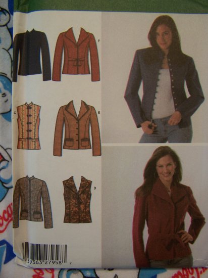 New Simplicity Sewing Pattern 4953 Womens Blazer Jacket or Vest 14 16 18 20