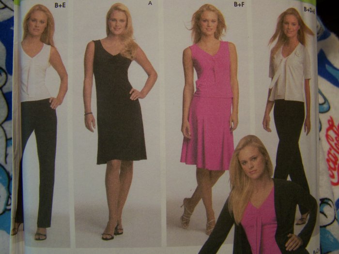 Free S&H USA Misses Simplicity Sewing Pattern 4697 Knit Dress Top ...