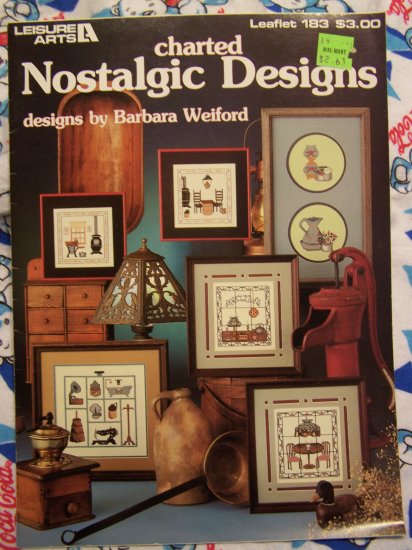 14 Vintage Charted Patterns Cross Stitch Country Nostalgic Primitive ...