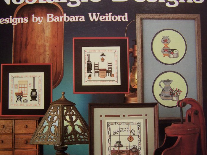 14 Vintage Charted Patterns Cross Stitch Country Nostalgic Primitive ...