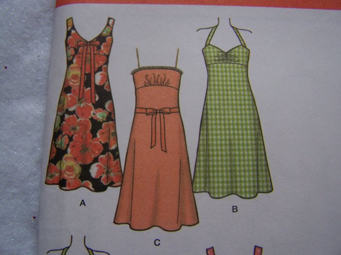 Simplicity Sewing Pattern 4630 Summer Dress Sundress Strapless Tie ...