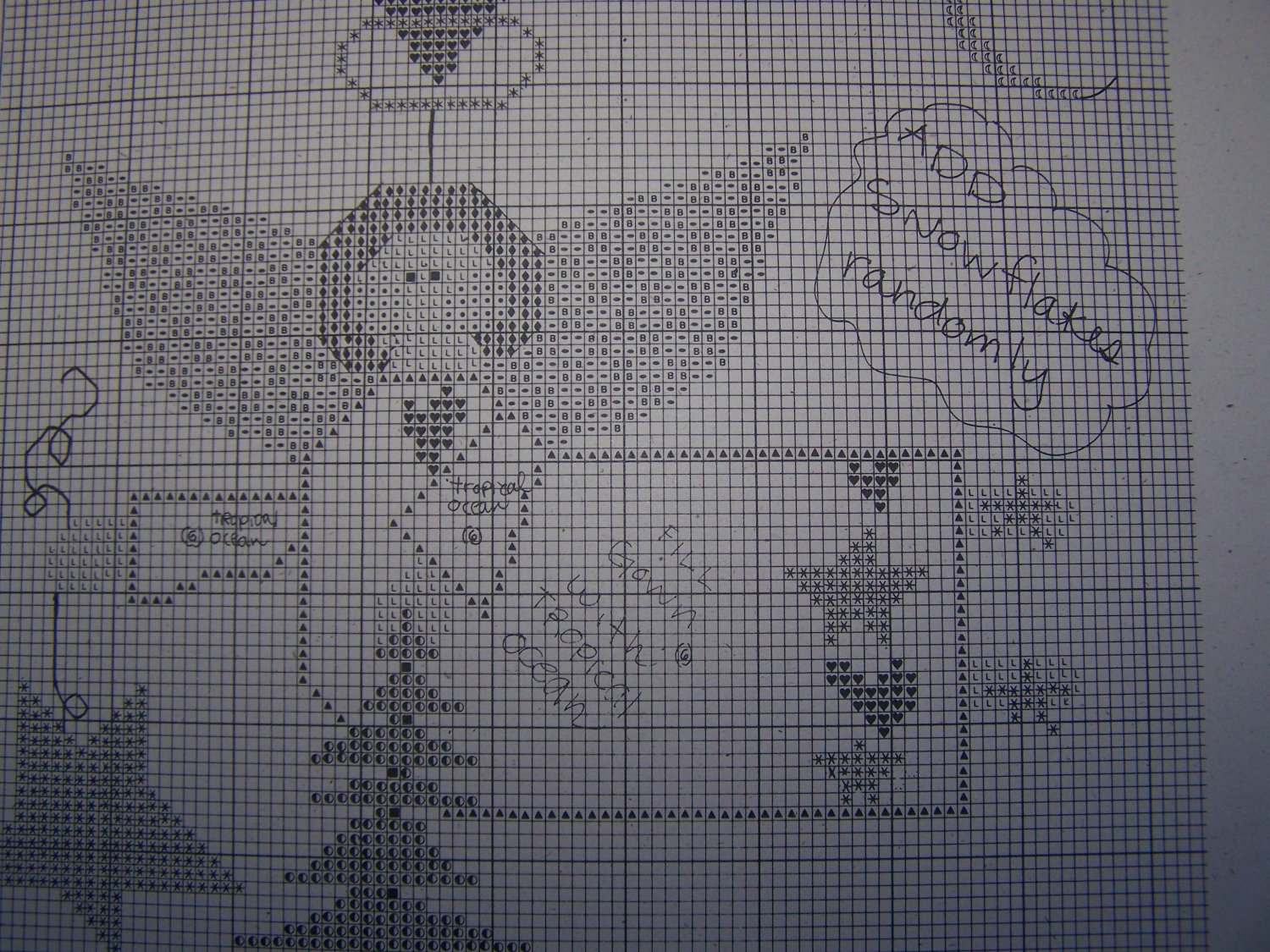 Primitive Folk Art Cross Stitch Pattern Winter Angel Fanci That 72