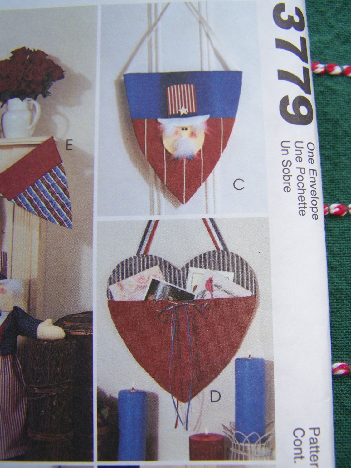 Uncut Crafts Sewing Pattern 3779 Patriotic July 4th Party Decorations ...
