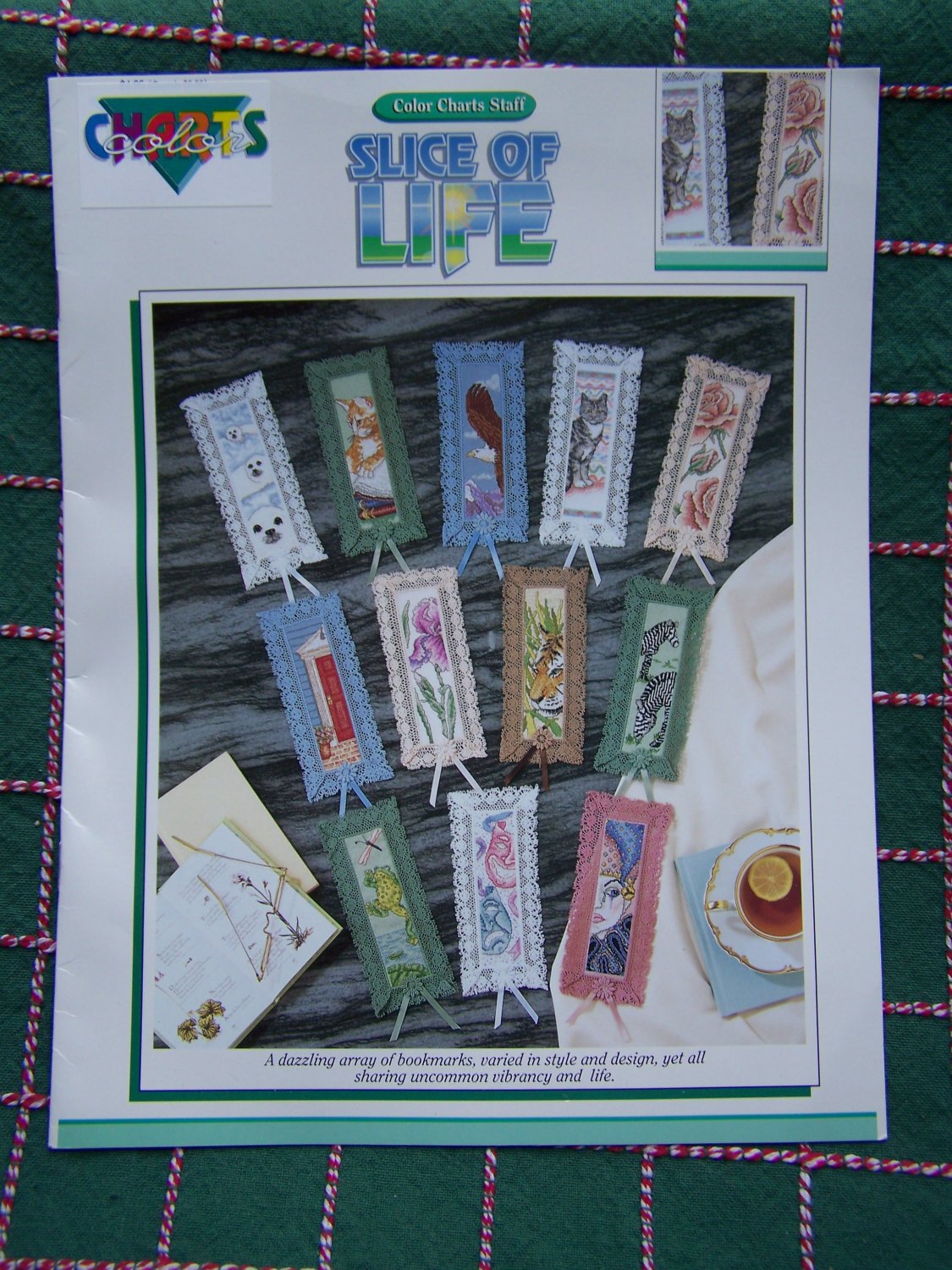 Cross Stitch Patterns Color Charts 12 Bookmarks Plus 2 Aida Cloth Lacy ...