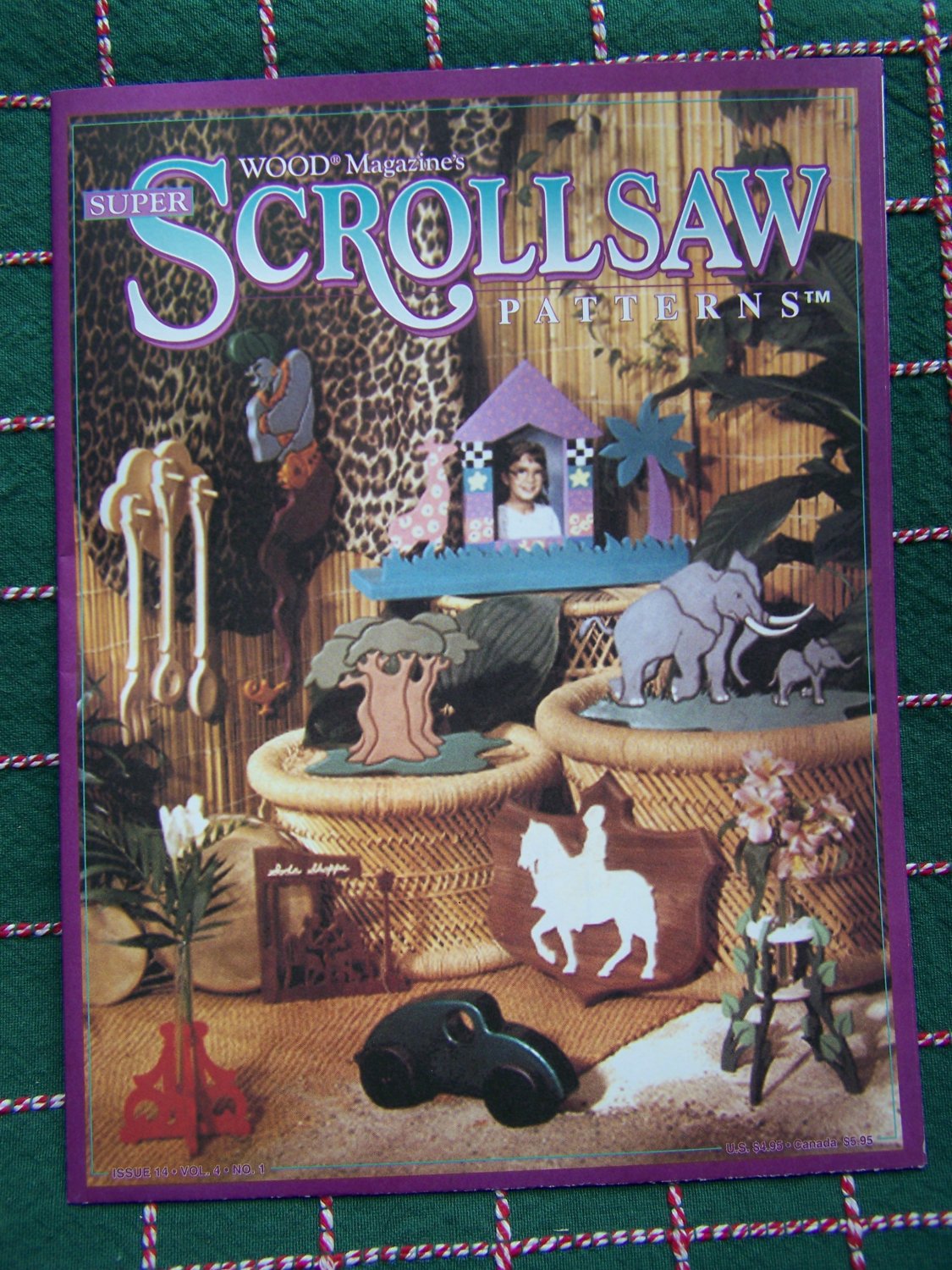 New 1990's 6 Wood Magazines Scrollsaw Patterns Full Size Woodworking Set