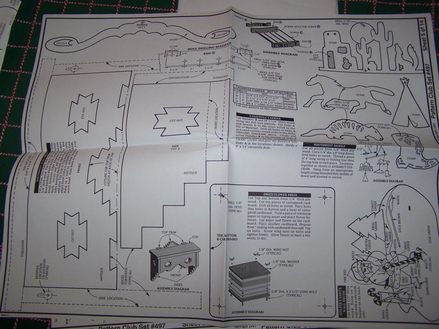 1997 New Winfield Woodworking Patterns Lot of 80 See Wood Pattern List