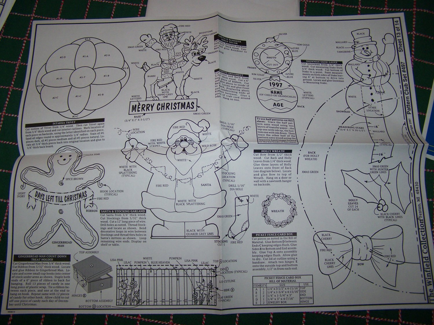 1997 New Winfield Woodworking Patterns Lot of 80 See Wood Pattern List