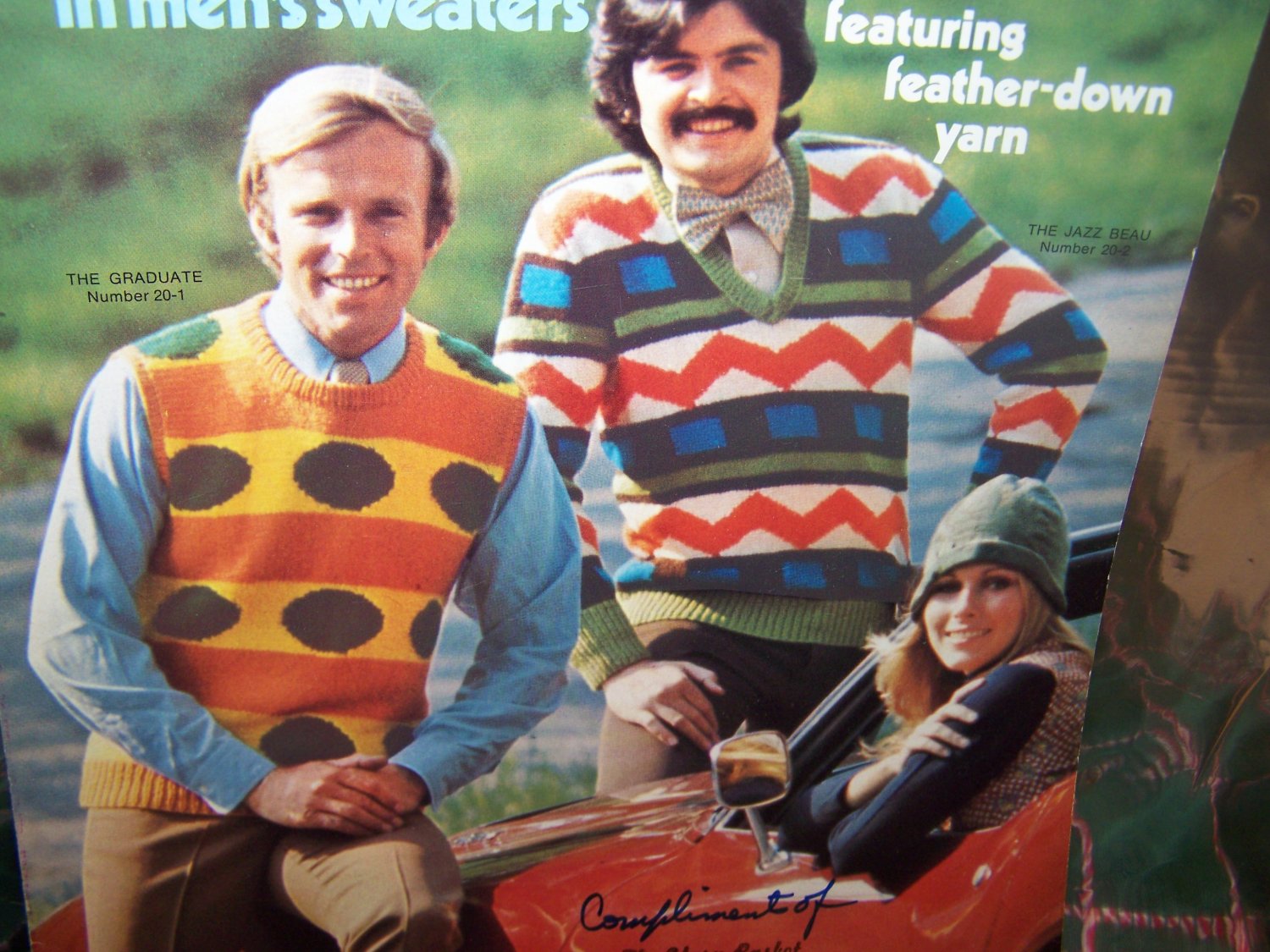 1970's Vintage Knitting Patterns 1920's Men's Pullover Sweaters 2535