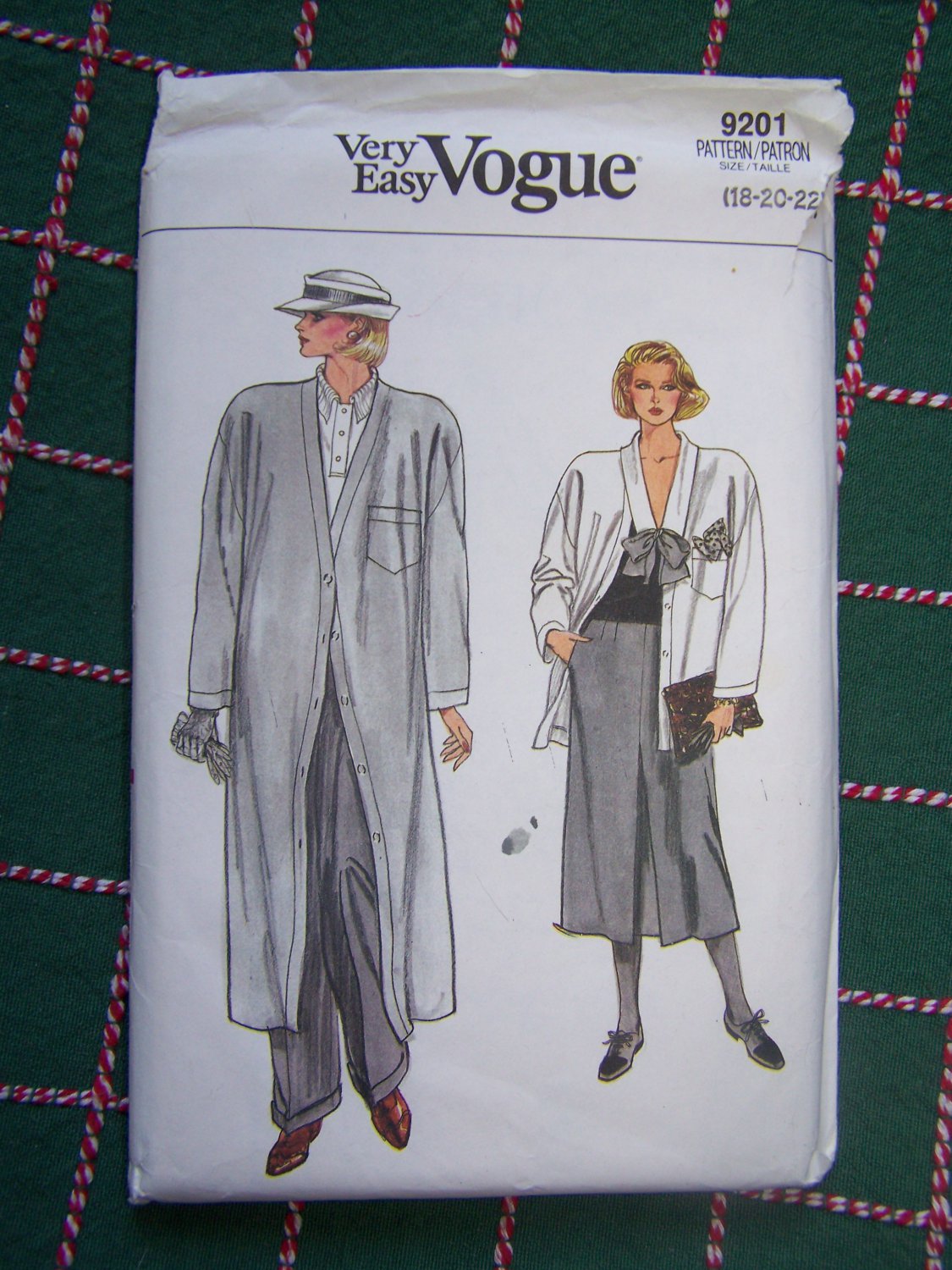 Vintage Vogue Plus Size Misses Sewing Pattern 9201 Coat Jacket Slim ...