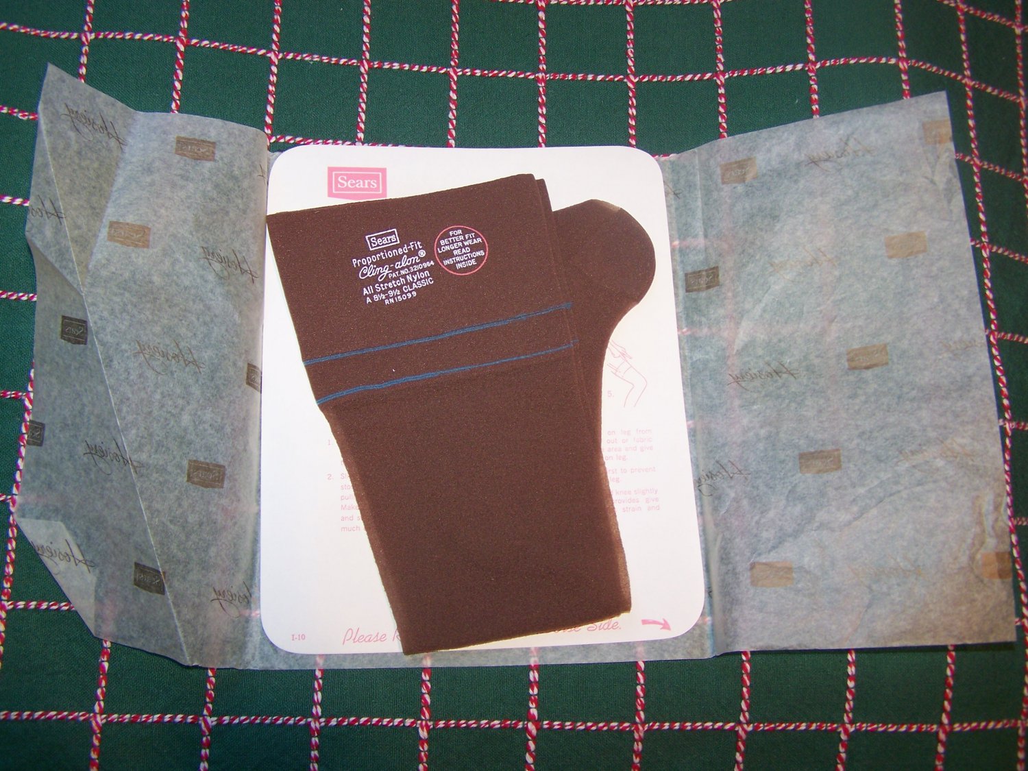 Sears Cling Alon Vintage Thigh High Stockings Nylons A 8.5 9.5 ...