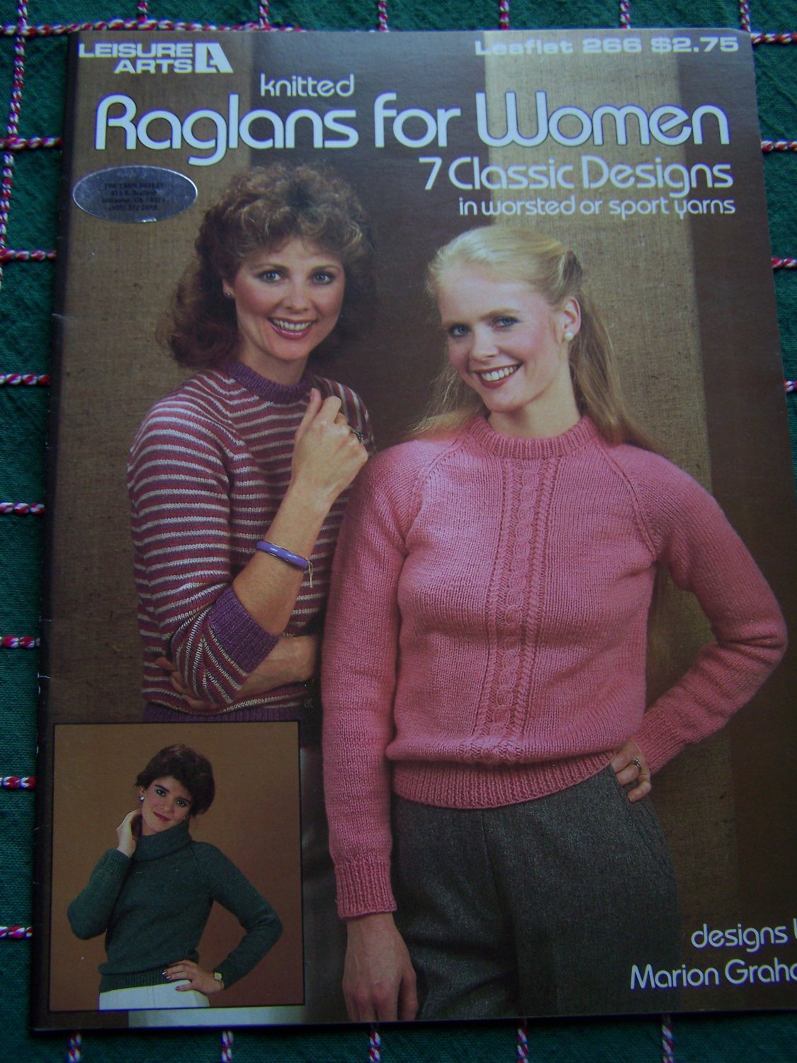 Vintage Leisure Arts 266 Knitting Patterns Womens Raglan Sweaters Free ...