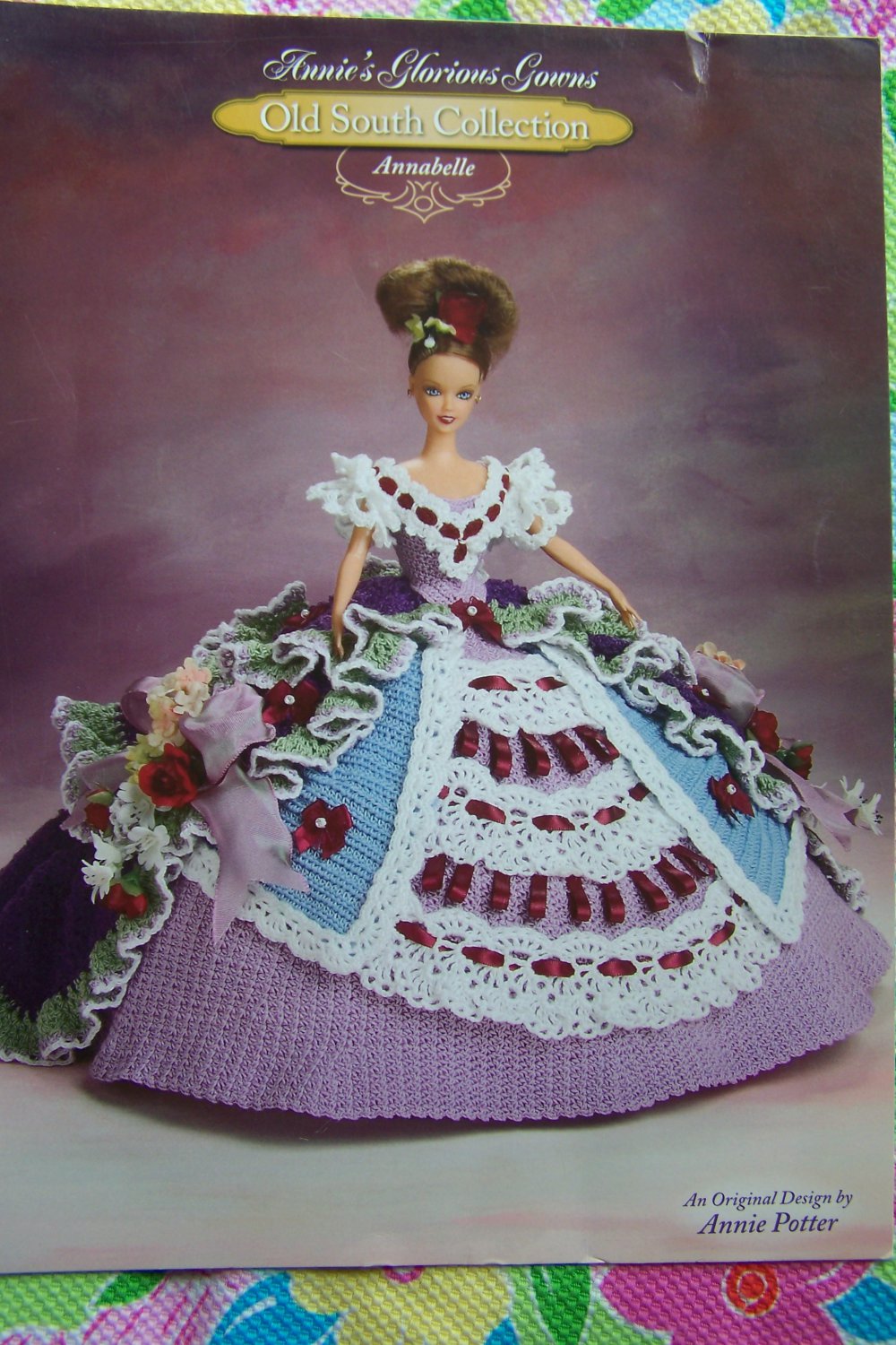 Annie's Annabelle Crochet Pattern Doll Dress Glorious Gowns Old South ...