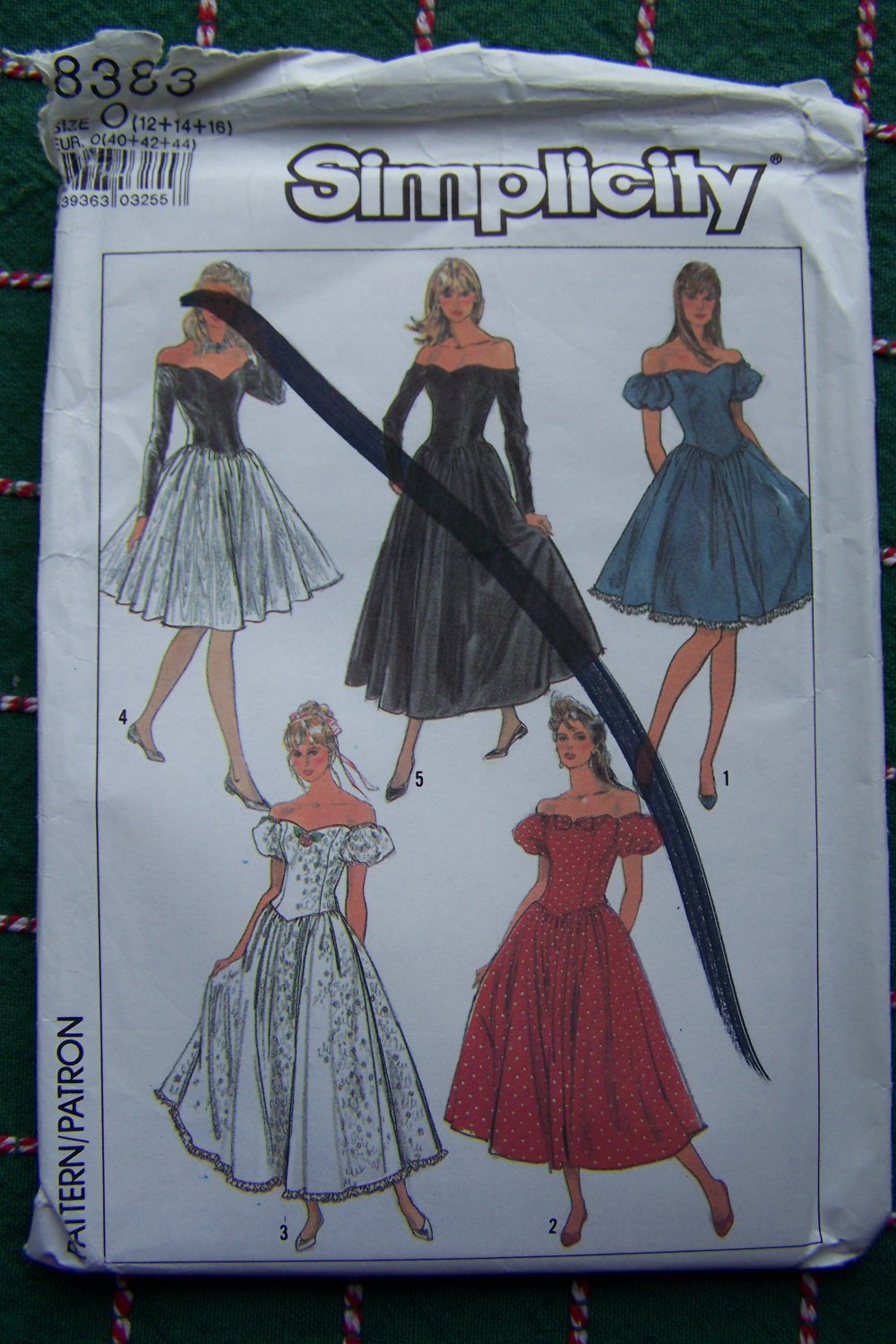 Uncut 1980s Cocktail Dress Sewing Pattern 8383 Off Shoulder Evening ...