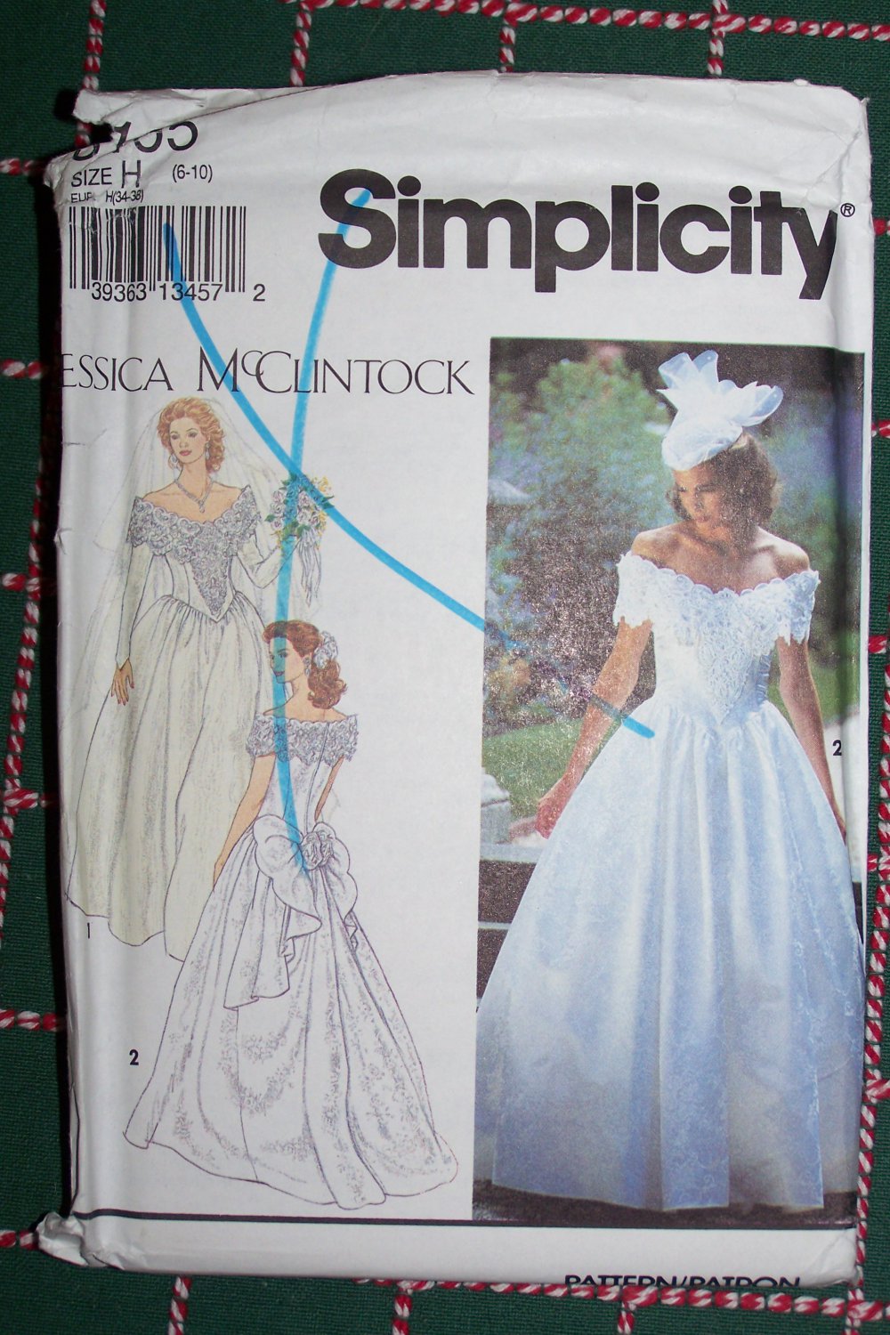 Uncut Simplicity 8165 Jessica McClintock Wedding Gown Brides Dress ...
