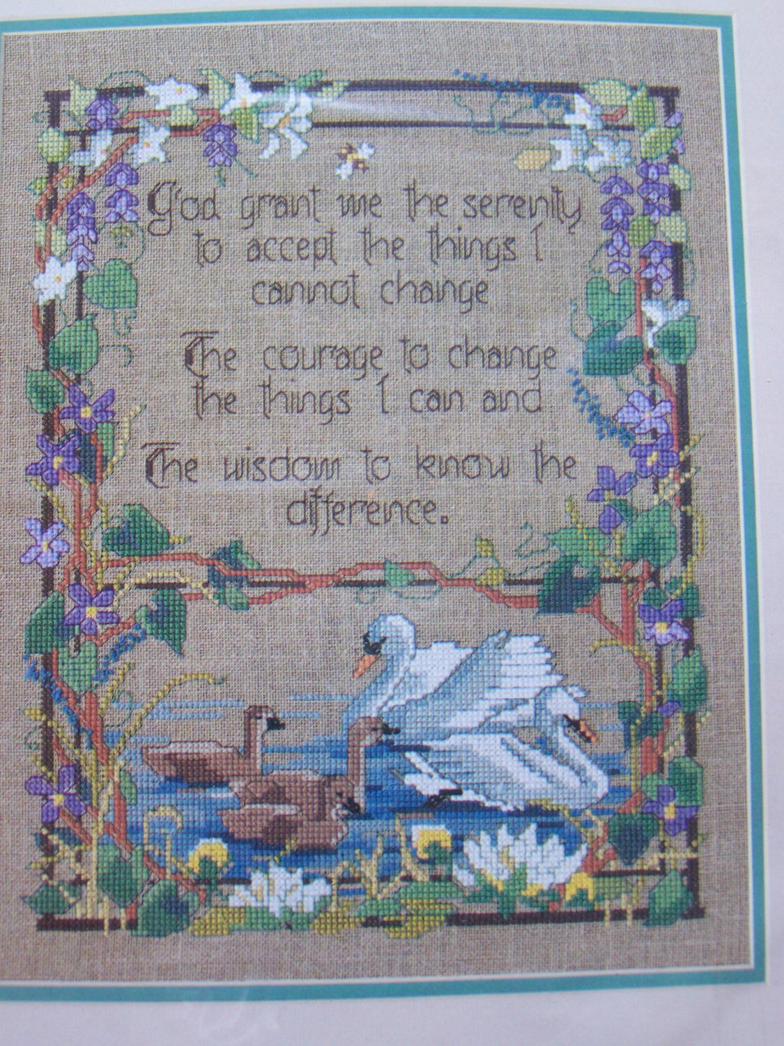 1989 Vintage Dimensions Prayer for Serenity Counted Cross Stitch Craft ...