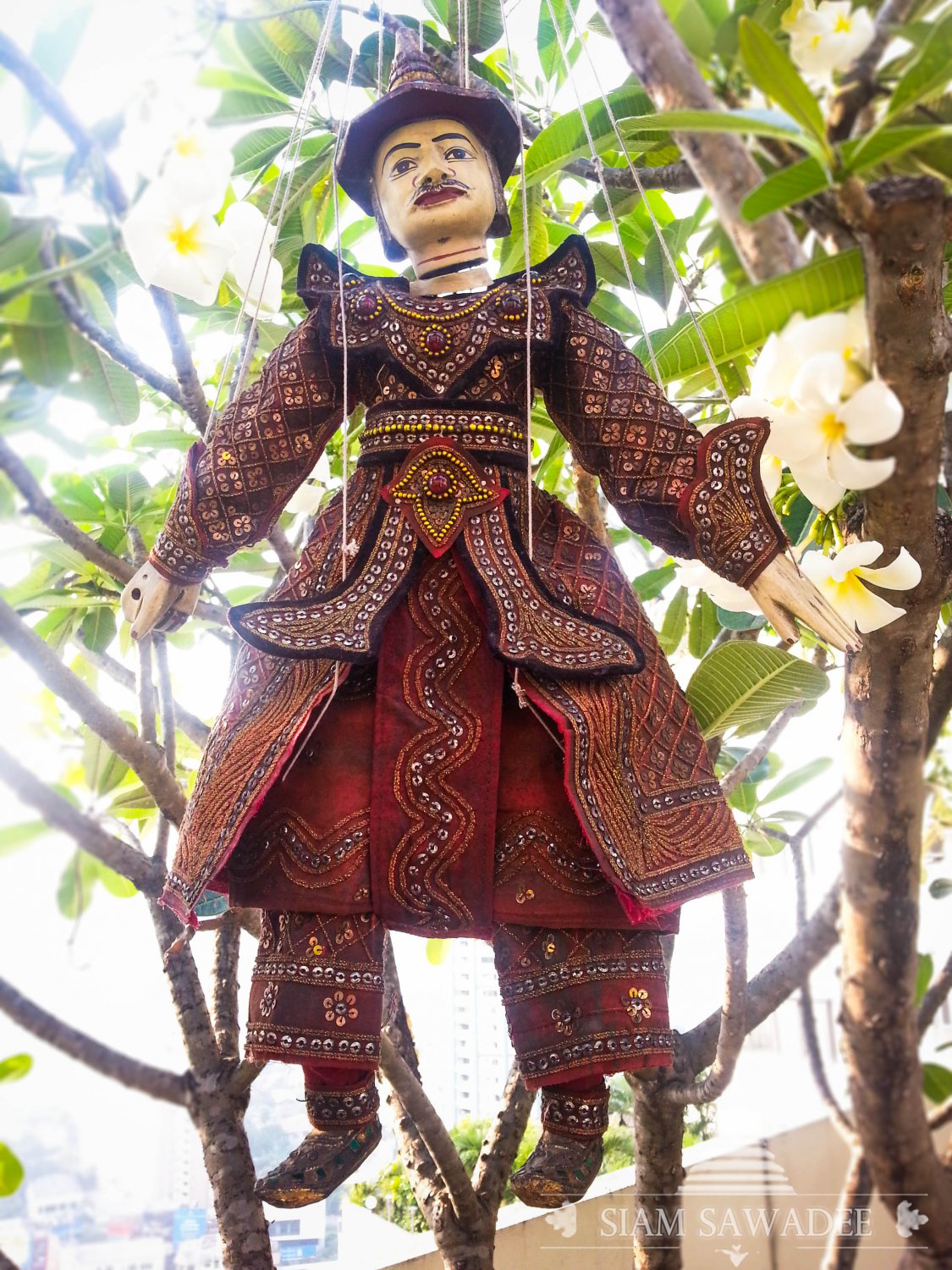 Rare Vintage Burmese Marionette Puppet. "Yoke Thay" 'The Warrior'. FREE ...