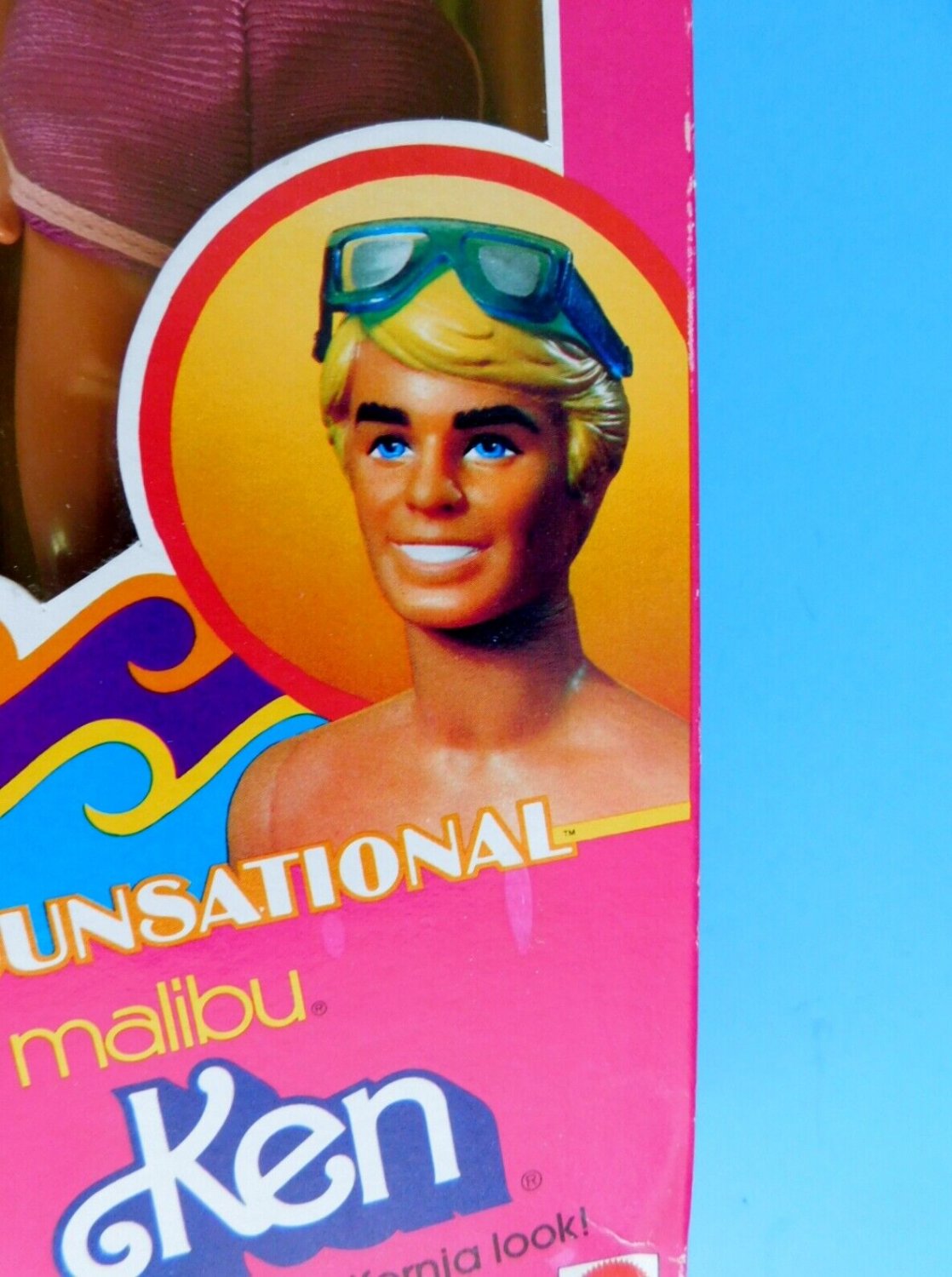 1981 SUNSATIONAL MALIBU BLOND Molded HAIR KEN DOLL Barbie #1088 NRFB