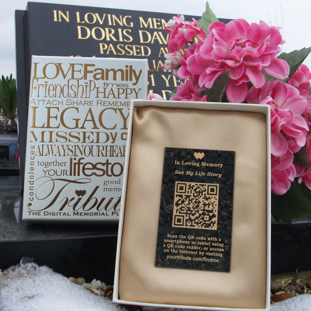 Digital Memorial Plaque with QR Code