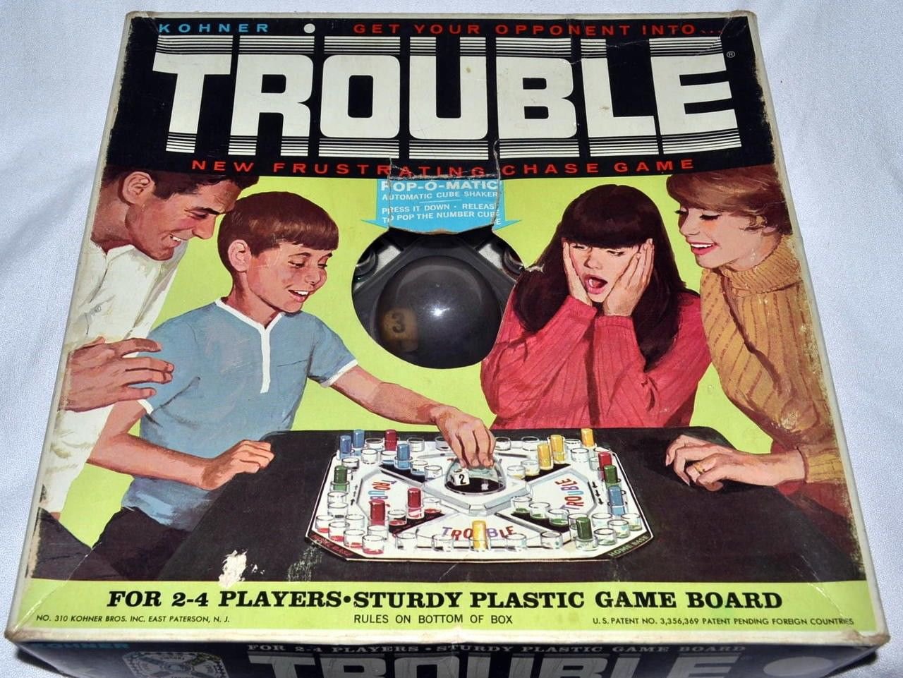 Trouble Pop-O-Matic Game By Kohner Bros No 310 1968