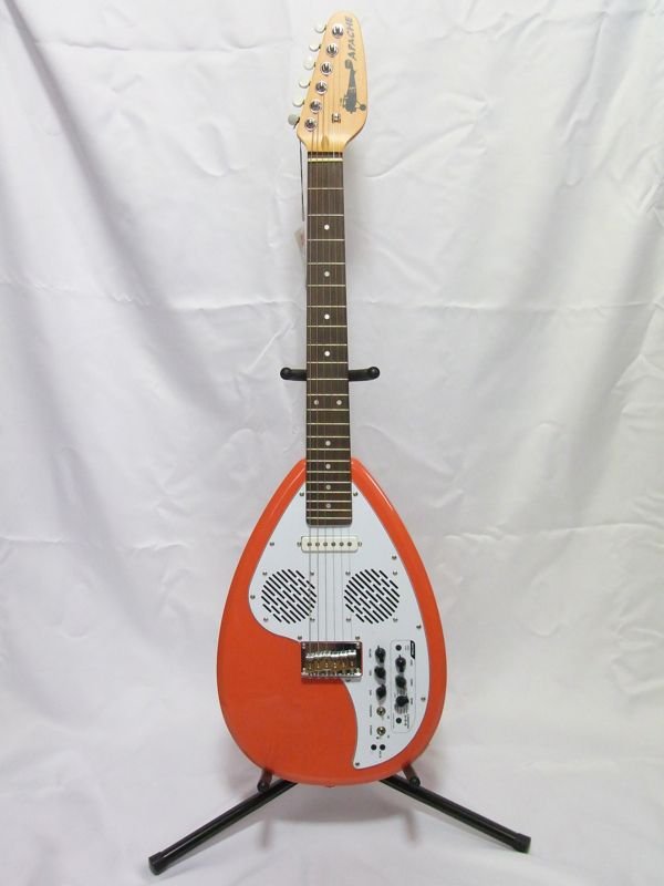 VOX Apache-I Salmon Red Travel Guitars with Built-in Amp and Rhythms NEW F/S