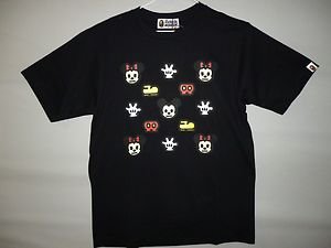 disney x bape mickey mouse monogram d24 tee L