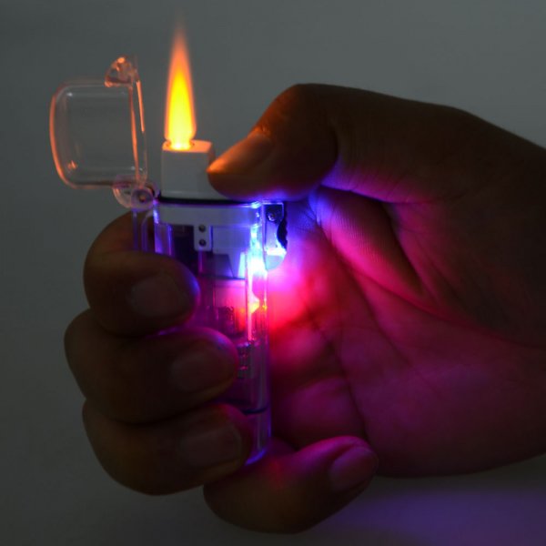 Waterproof The Cigarette Lighter With Lamp White