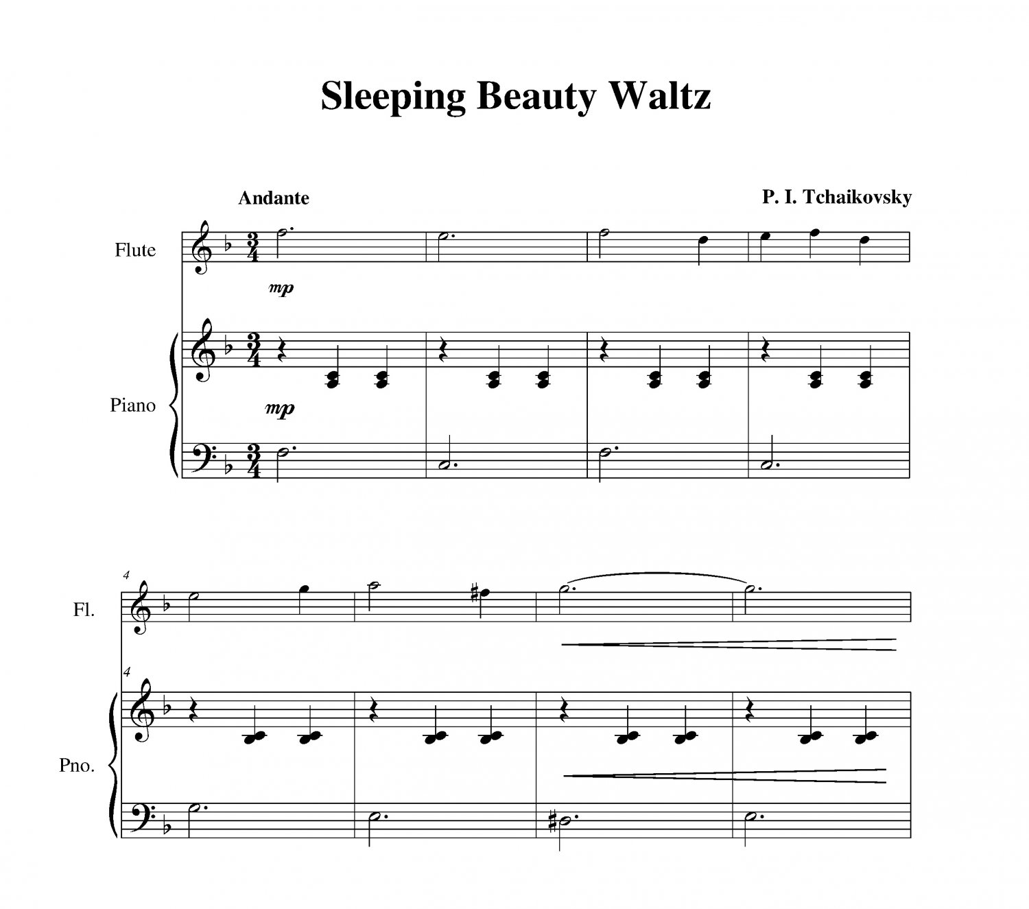 Sleeping Beauty Waltz: Rachmaninoff Ballet Sleeping Beauty – NXFJO