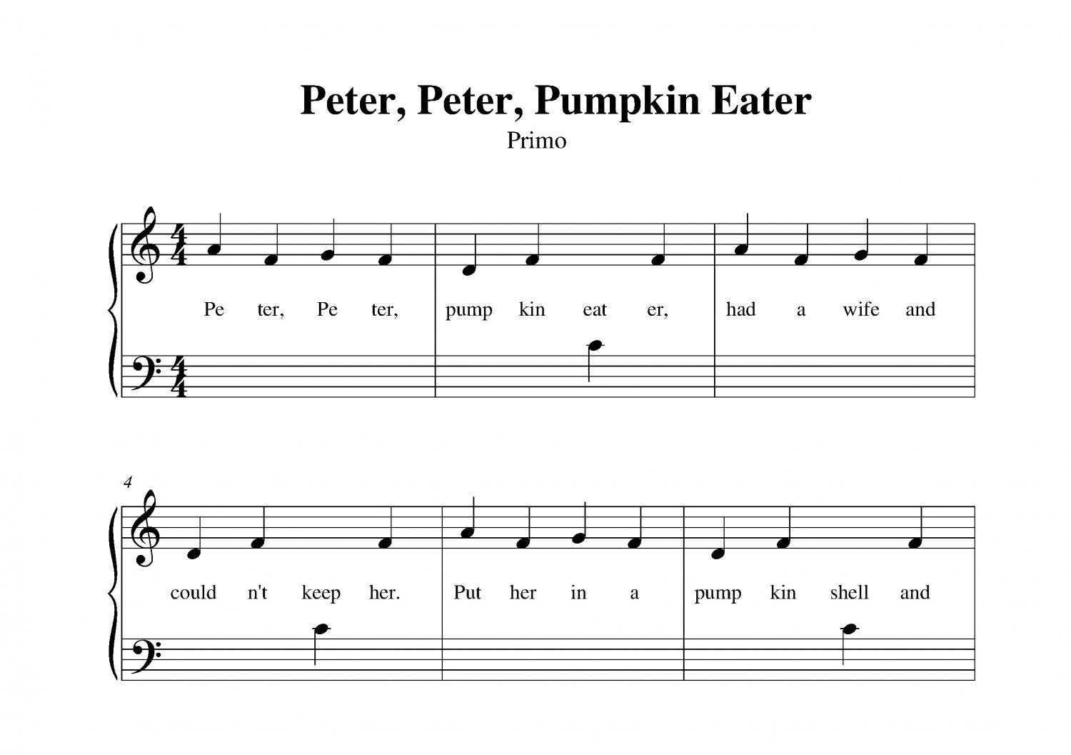 Peter, Peter, Pumpkin Eater