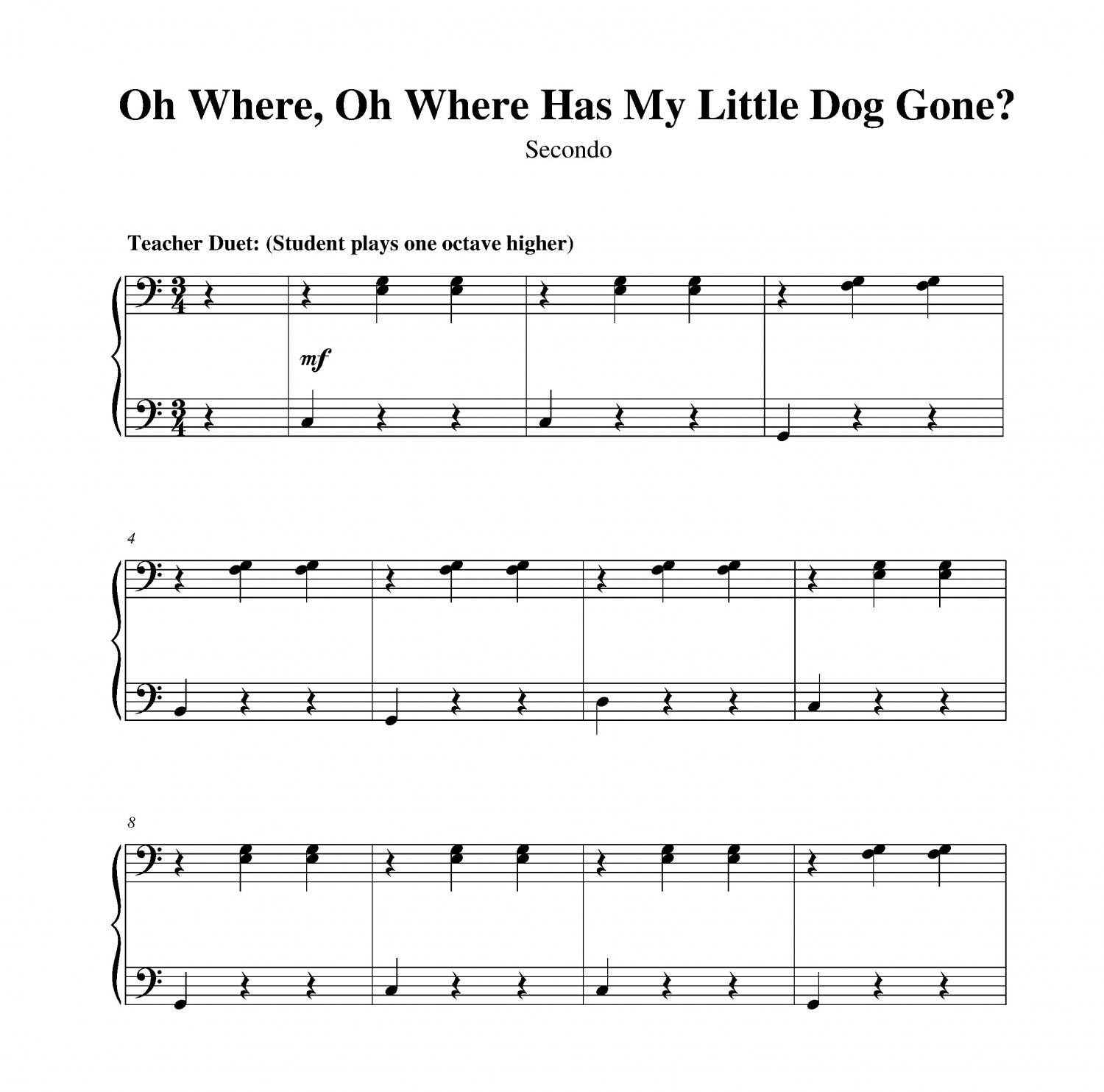 Oh Where, Oh Where Has My Little Dog Gone?