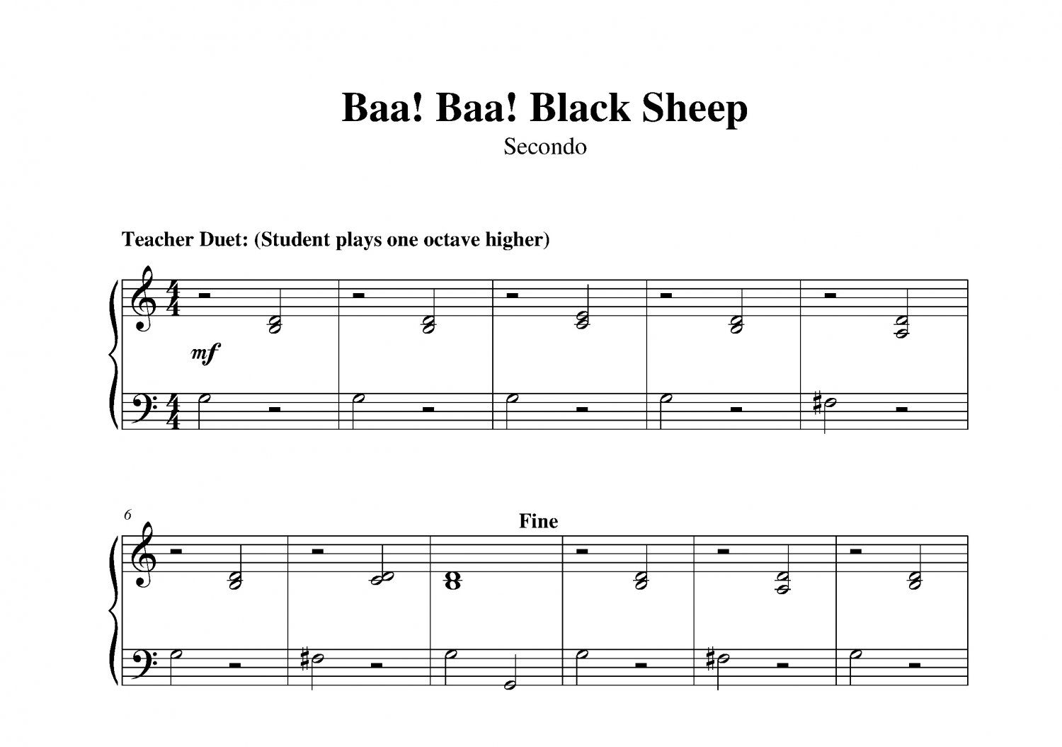 Baa! Baa! Black Sheep