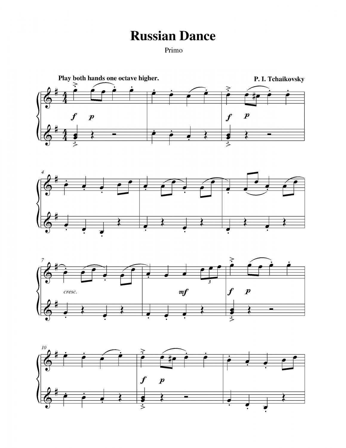 Tchaikovsky - Russian Dance