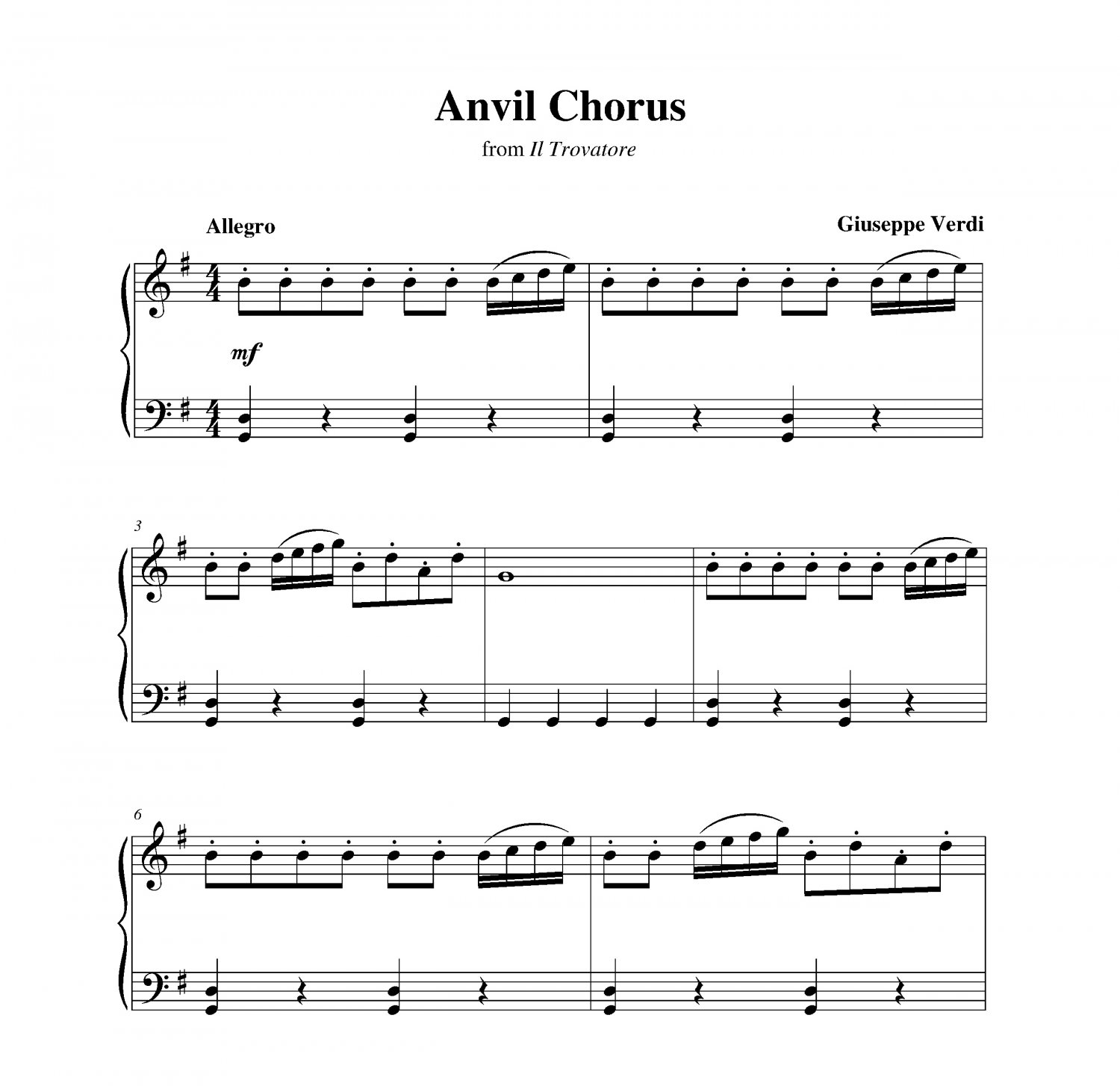 Verdi - Anvil Chorus