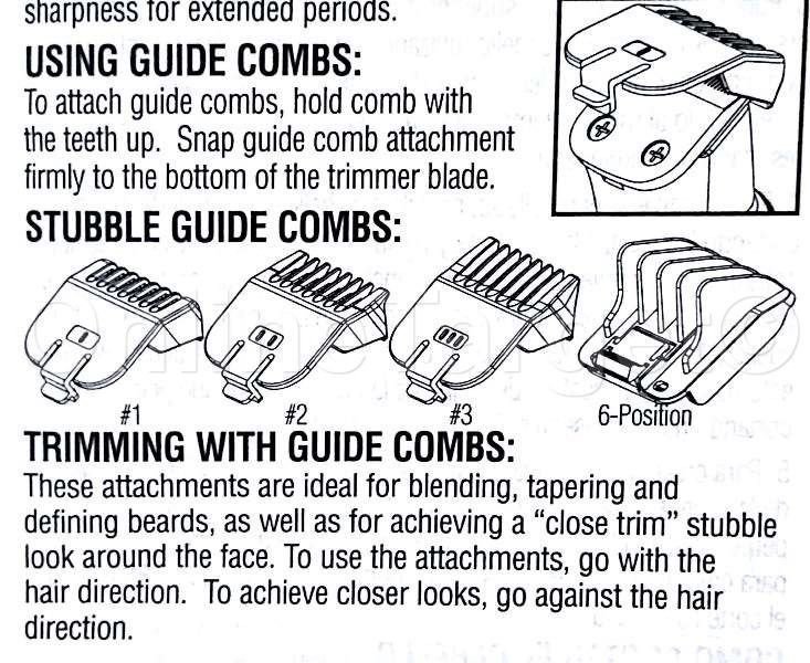 Wahl Beard Stubble Guide Comb No 3 ONLY For Model 9818 9860 9854 9876 ...