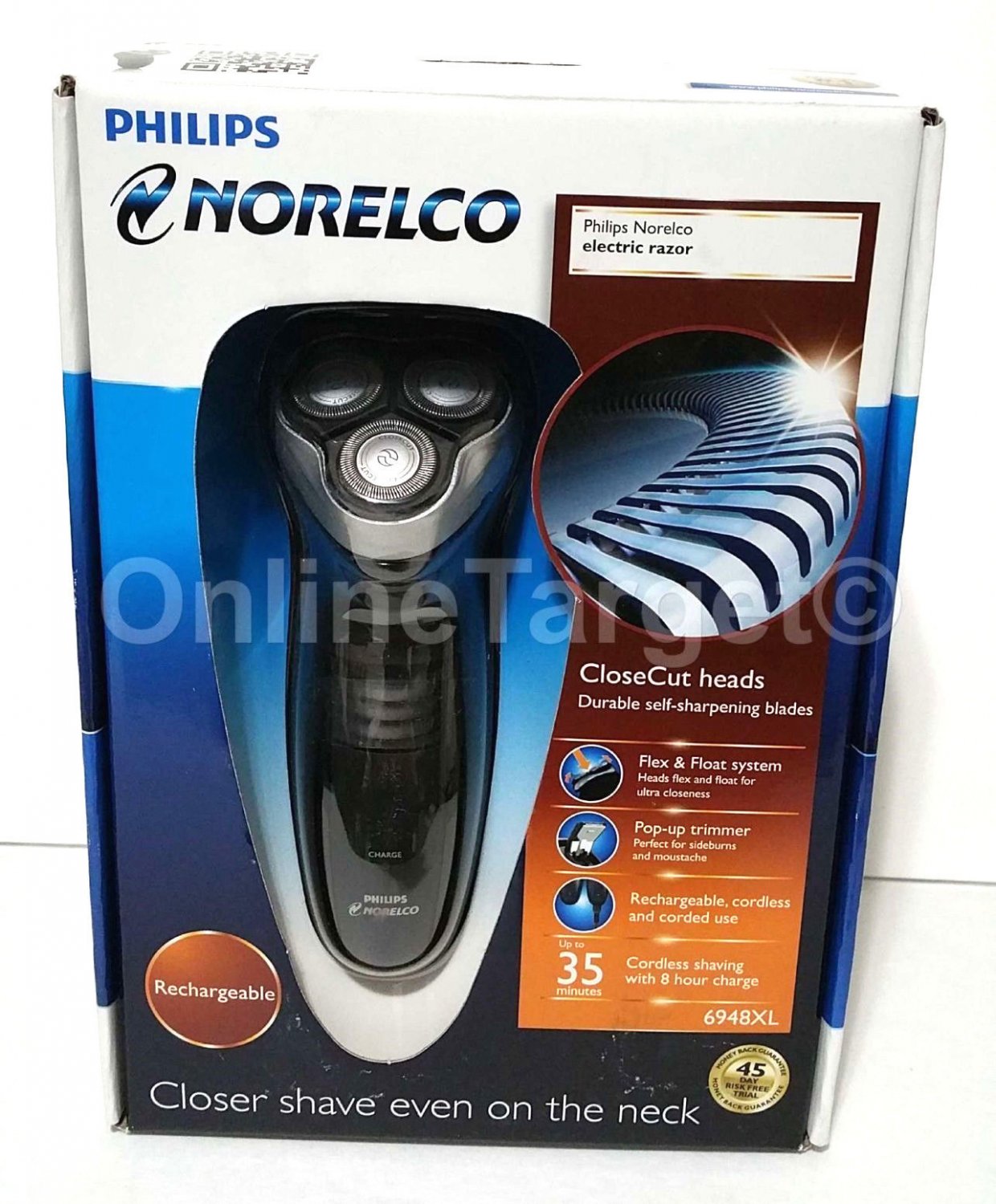 Philips Norelco Electric Razor 6948XL NEW Close Cut Heads Blades ...